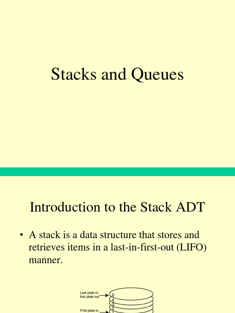 Stacks and Queues | PDF | Queue (Abstract Data Type) | Parameter ...