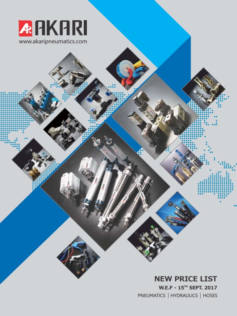 Akari Pneumatics Price List 2017 | PDF | Valve | Manufactured Goods