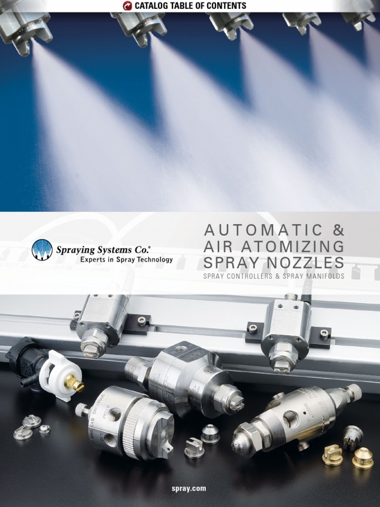 Automatic and Air Atomizing Spray Nozzles Catalog | PDF | Pump | Flow ...