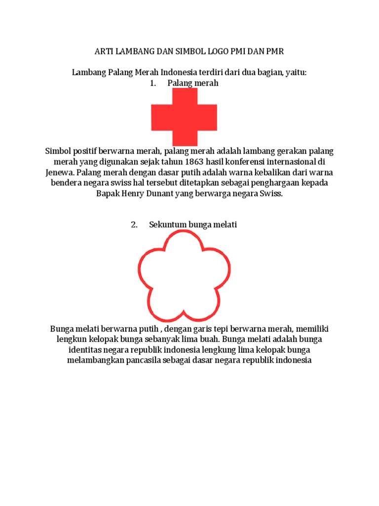 Arti Lambang Dan Simbol Logo Pmi Dan PMR | PDF