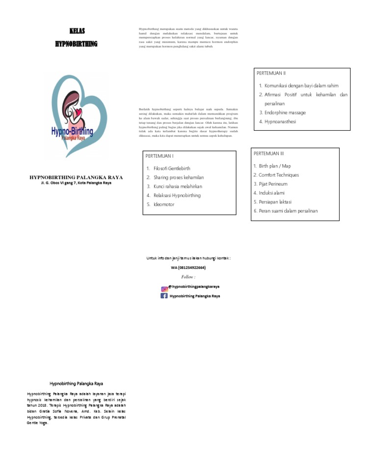 Flyer Hypnobirthing | PDF