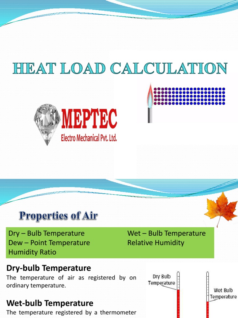 3 - Heat Load Calculations | PDF | Humidity | Water Vapor