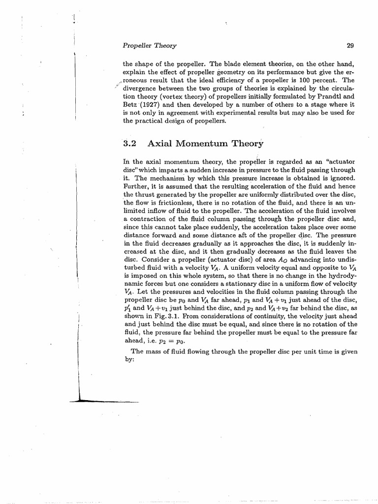 Axial Momentum Theory | PDF | Propeller | Thrust