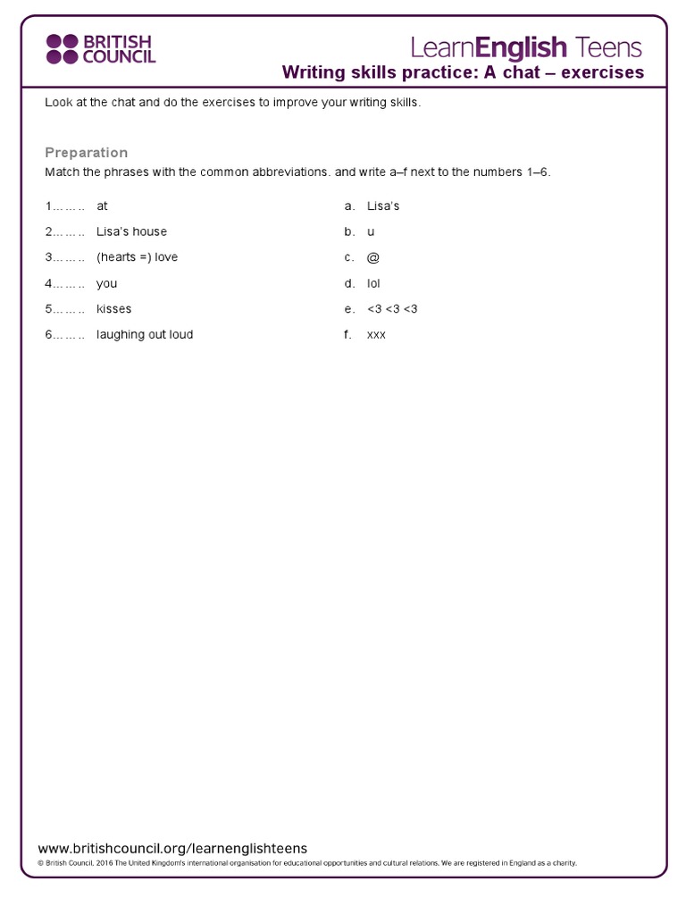 A Chat - Exercises | PDF