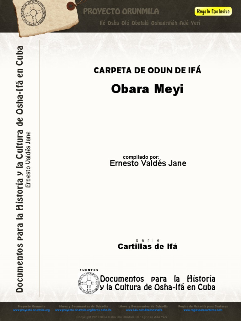 Obara Meyi | PDF | Religión étnica | Santeria