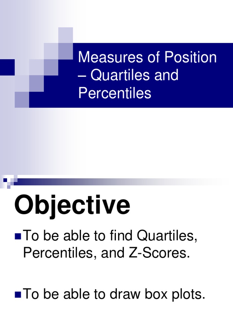 Quartiles, Percentiles, Z-Scores Guide | PDF | Standard Score ...
