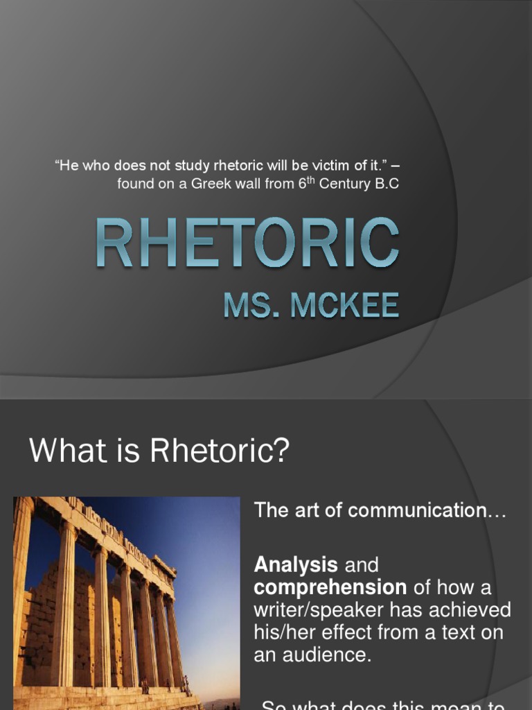 History of Rhetoric PowerPoint | PDF | Audience | Rhetoric