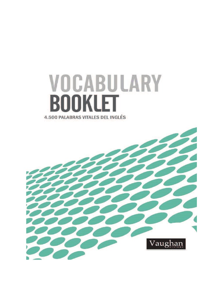 Vocabulary Booklet Pocket | PDF | Games & Activities | Technology ...