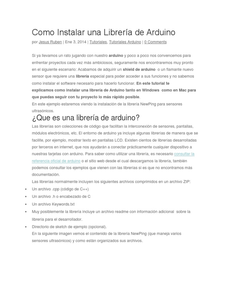 Instalar Librerias | PDF | Biblioteca (informática) | Zip (formato de ...