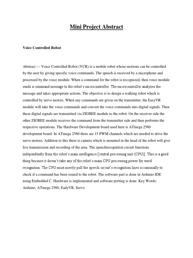 Mini Project Abstracts - Embedded | PDF | Radio Frequency ...