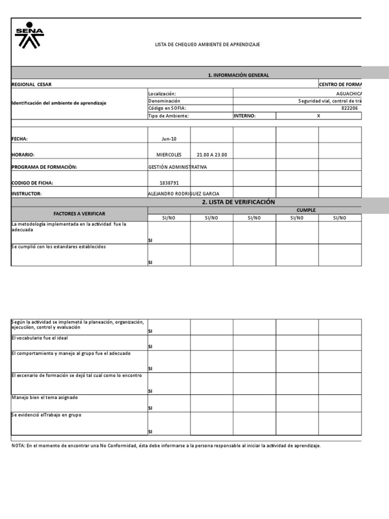 Plantilla Sena 2019 | PDF | Cognición | Aprendizaje