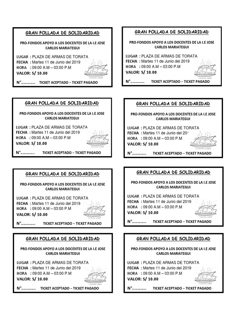 Ticket Pollada | PDF
