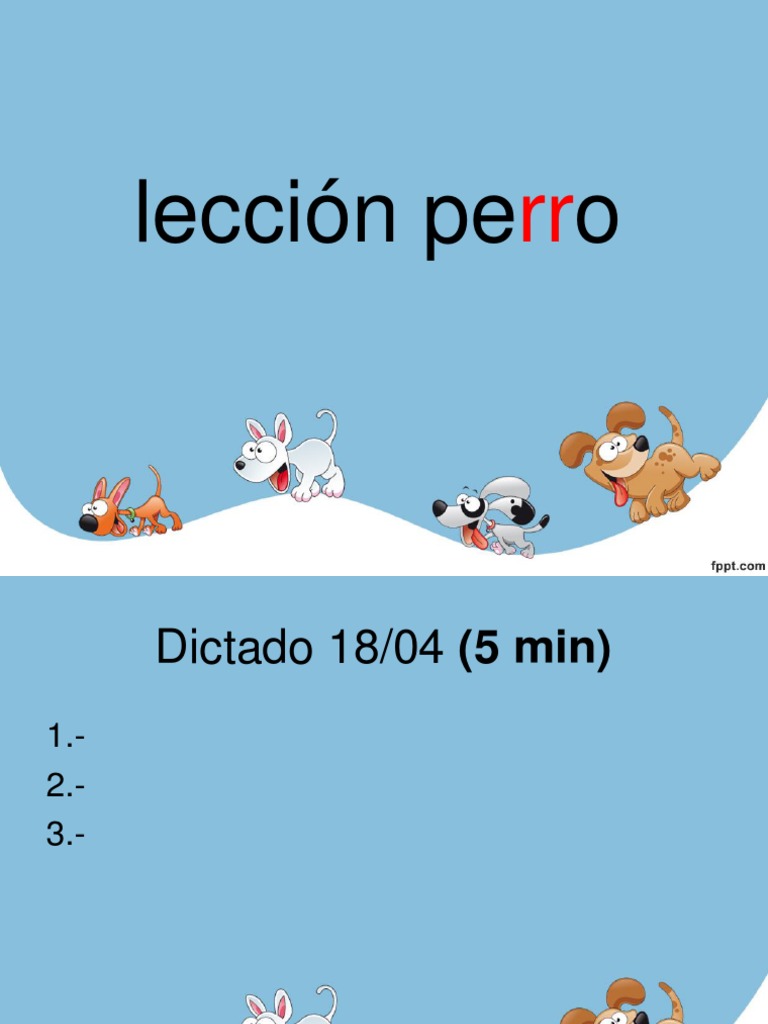 Lección sobre el perro y su cuidado | PDF
