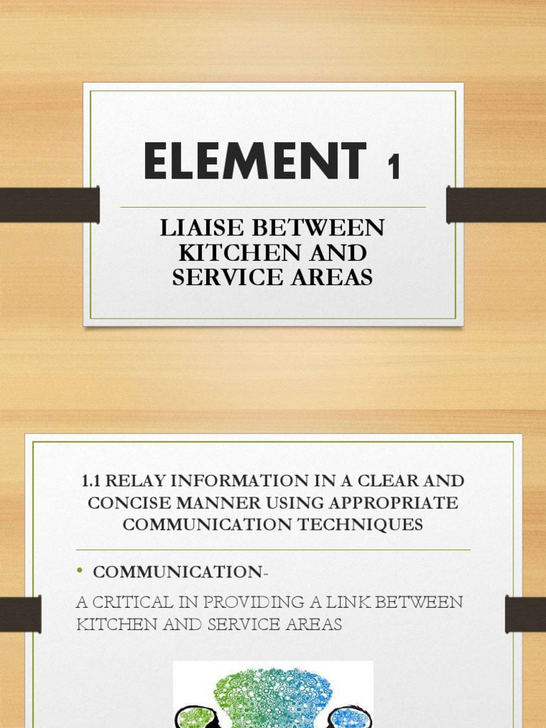 Effective communication between kitchen and service areas: The role of ...