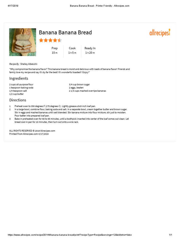Banana Banana Bread | PDF