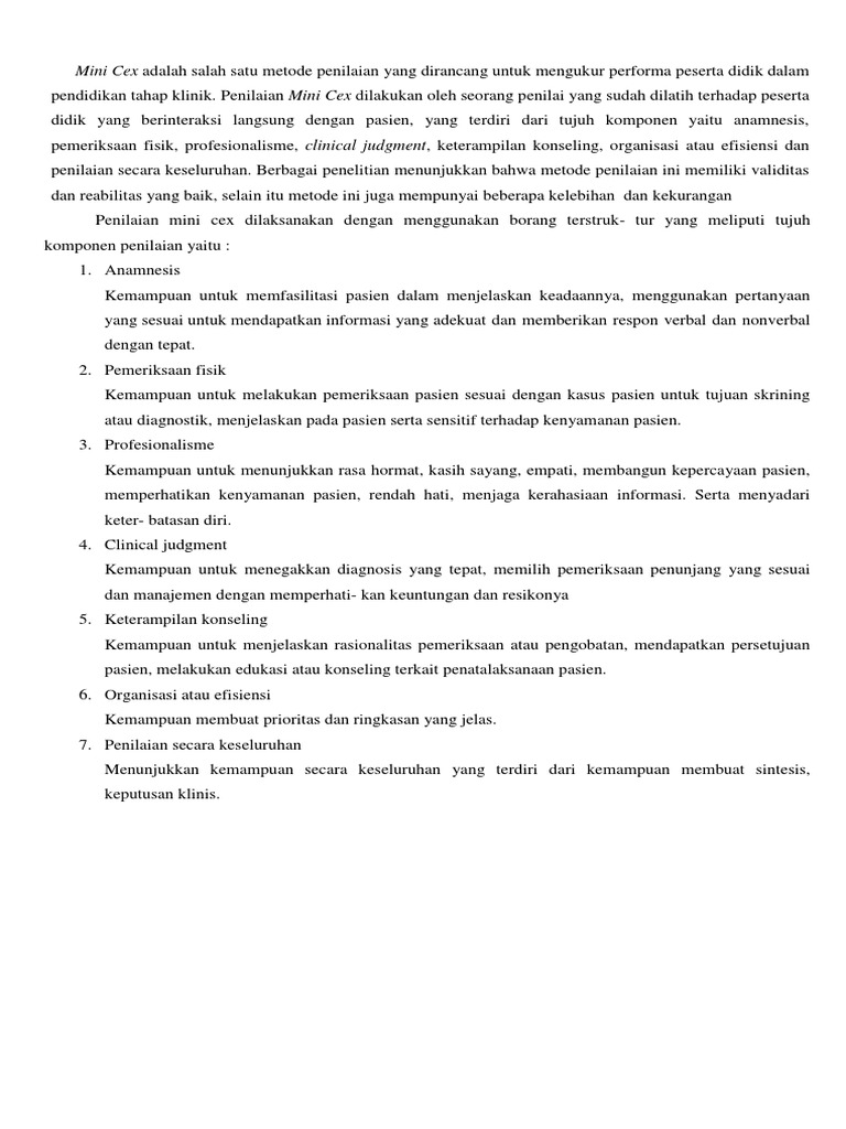 Form Mini CeX KB | PDF