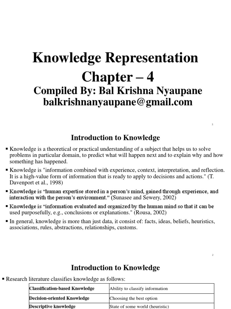 Knowledge Representation Using Logic | PDF | Interpretation (Logic ...