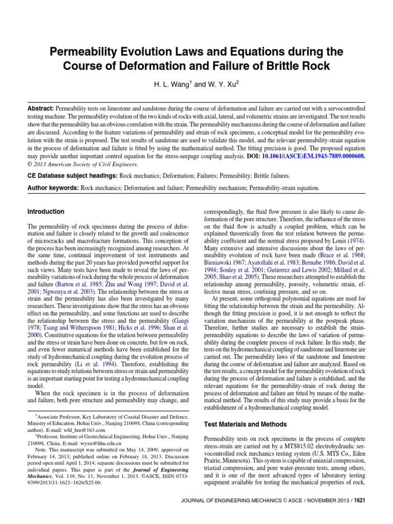 Wang 2013 | PDF | Deformation (Engineering) | Fracture