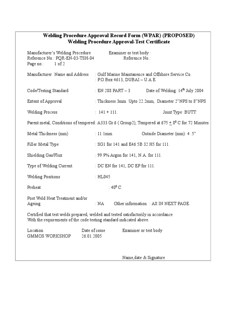 WPAR | PDF | Joining | Welding