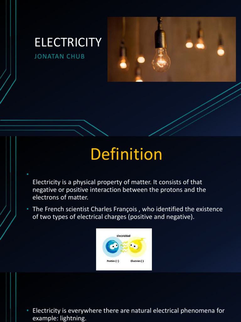 Electricity: Jonatan Chub | PDF