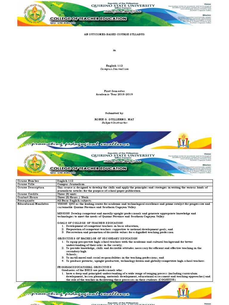 Model Syllabus | PDF | Journalism | News