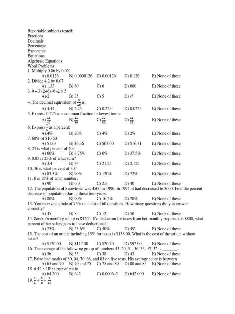 Business Mathematics Exam | PDF | Abstract Algebra | Elementary Mathematics