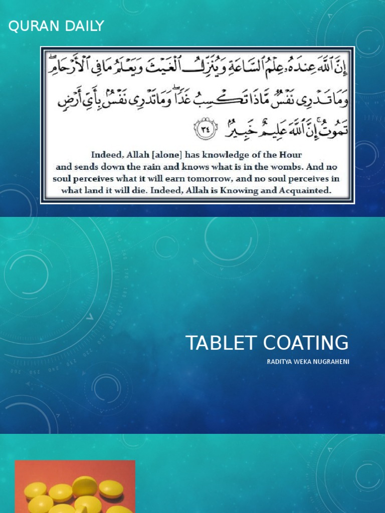 Tablet Coating | PDF | Tablet (Pharmacy) | Emulsion