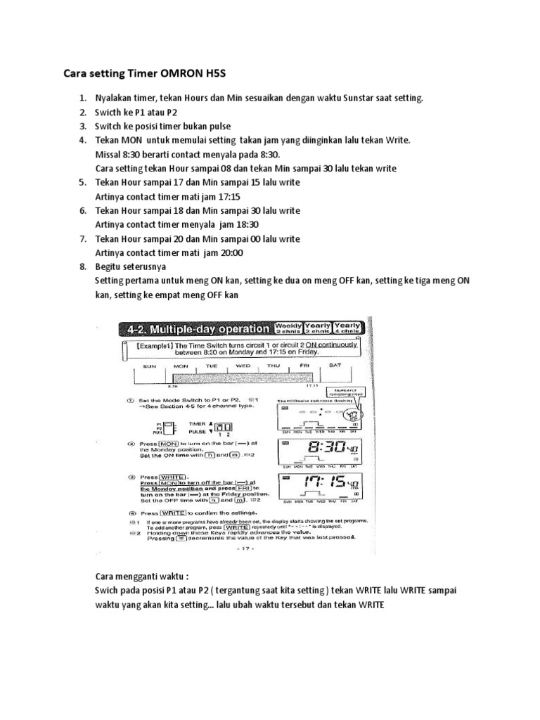 Cara Setting Timer OMRON | PDF