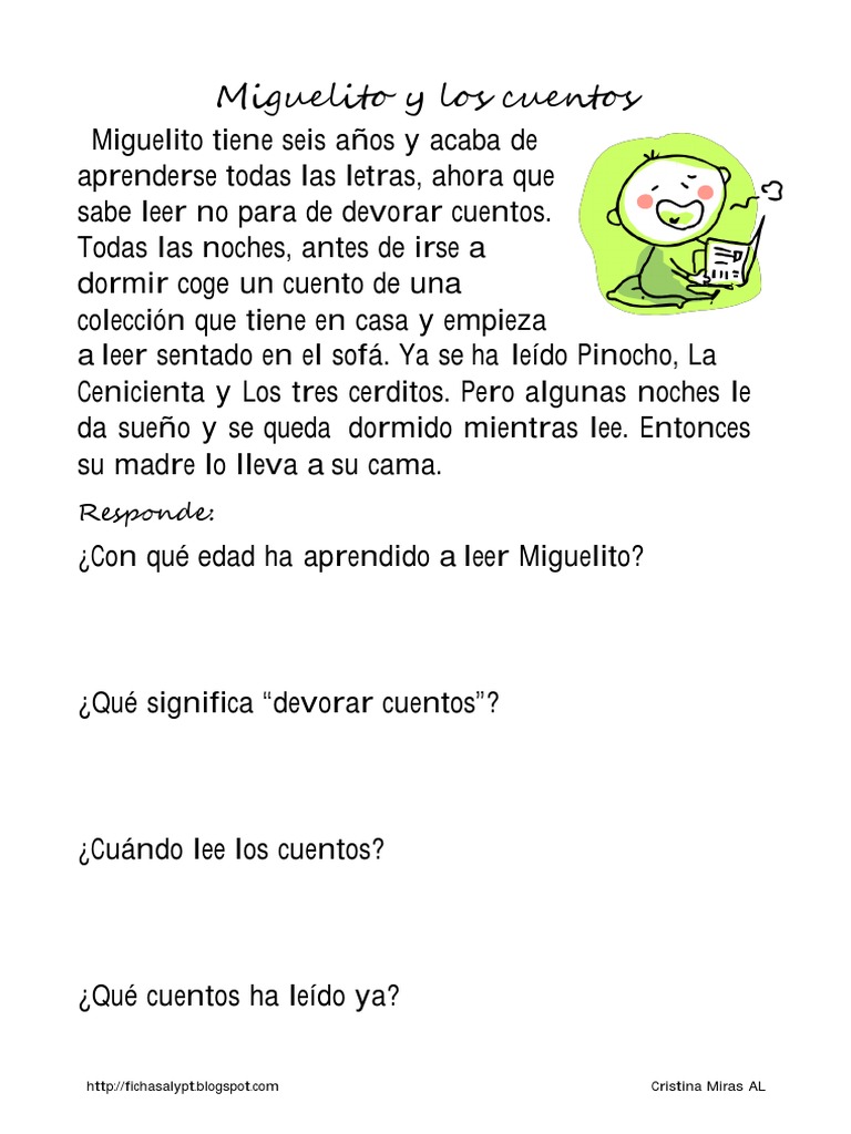 Lectura Miguelito y Los Cuentos1 | PDF