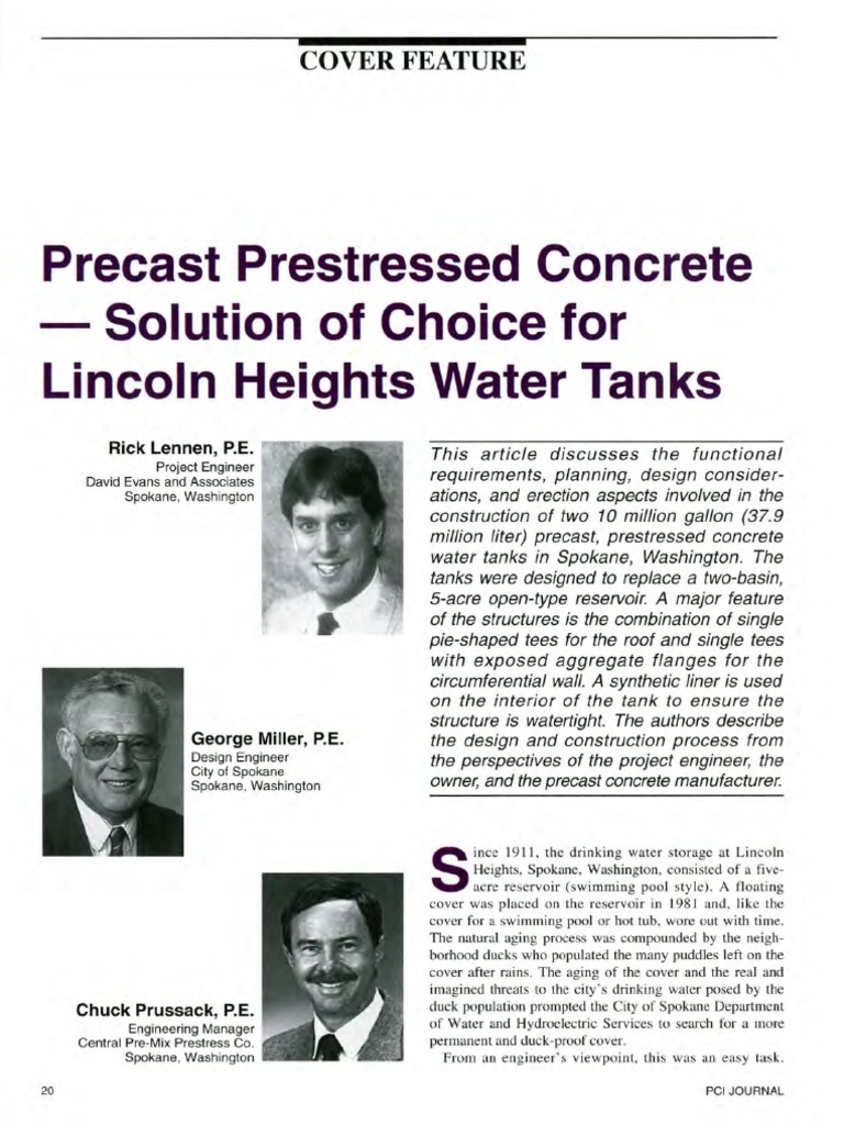 Analysis and Design of Circular Prestressed Concrete Storage Tanks | PDF | Precast Concrete ...