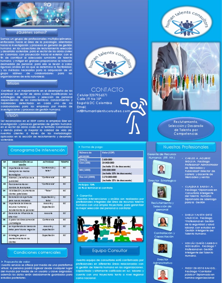 Brochure | Gestión de recursos humanos | Reclutamiento