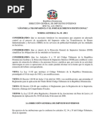 Norma General 02-05 sobre ITBIS | PDF | Impuestos | República Dominicana