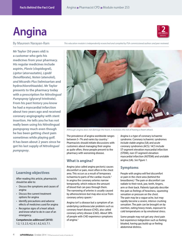 Angina: by Maureen Narayan-Ram | PDF | Percutaneous Coronary ...