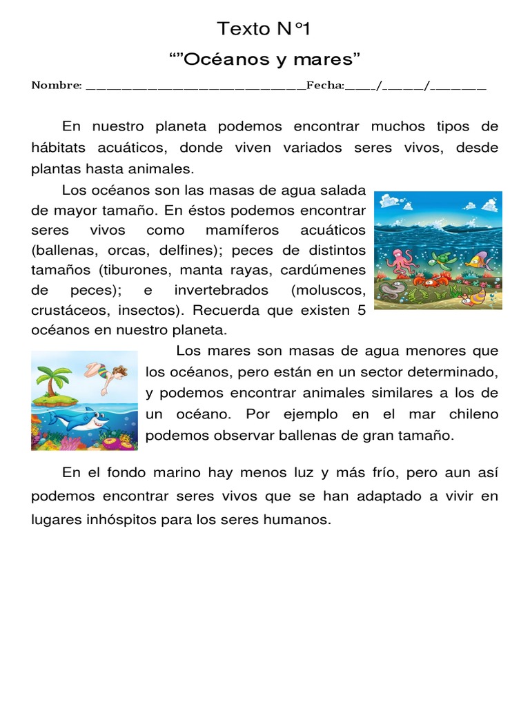 Texto n1 Oceanos y Mares | PDF