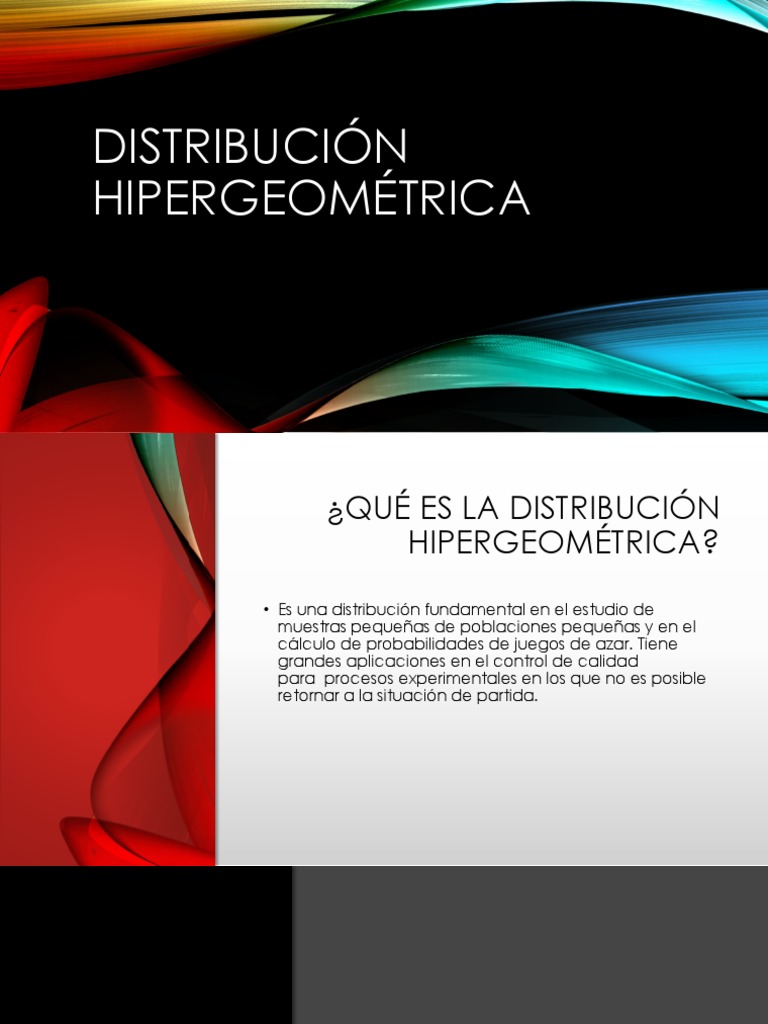 Distribucion Hipergeometrica | PDF | Distribución de probabilidad ...