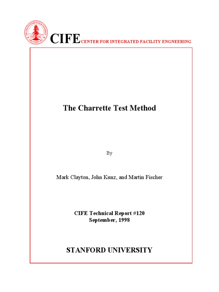The Charrette Test Method: Stanford University | PDF | Usability ...