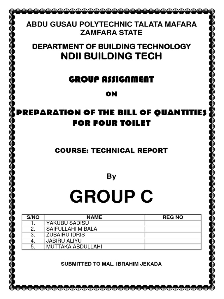 Preparation of Bill of Quantities | PDF | Art Media | Concrete