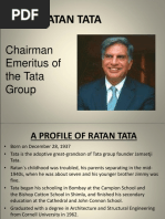 Ratan Tata: Group Presentation On | PDF | Leadership | Economies