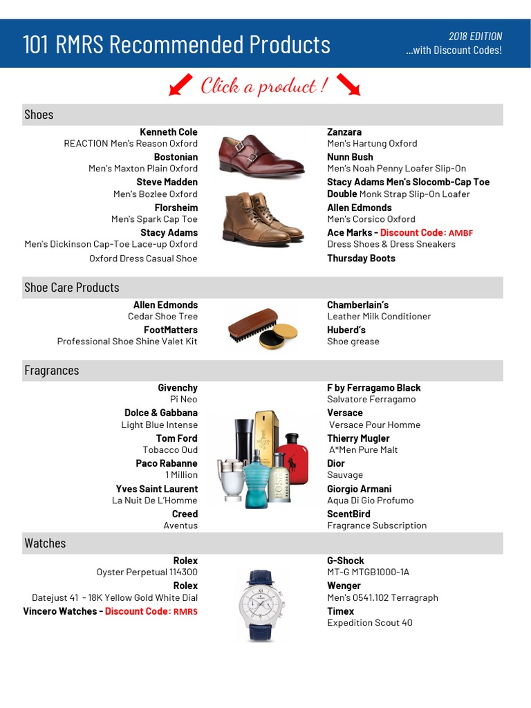 RMRS 101 Products | PDF | Suit (Clothing) | Human Appearance