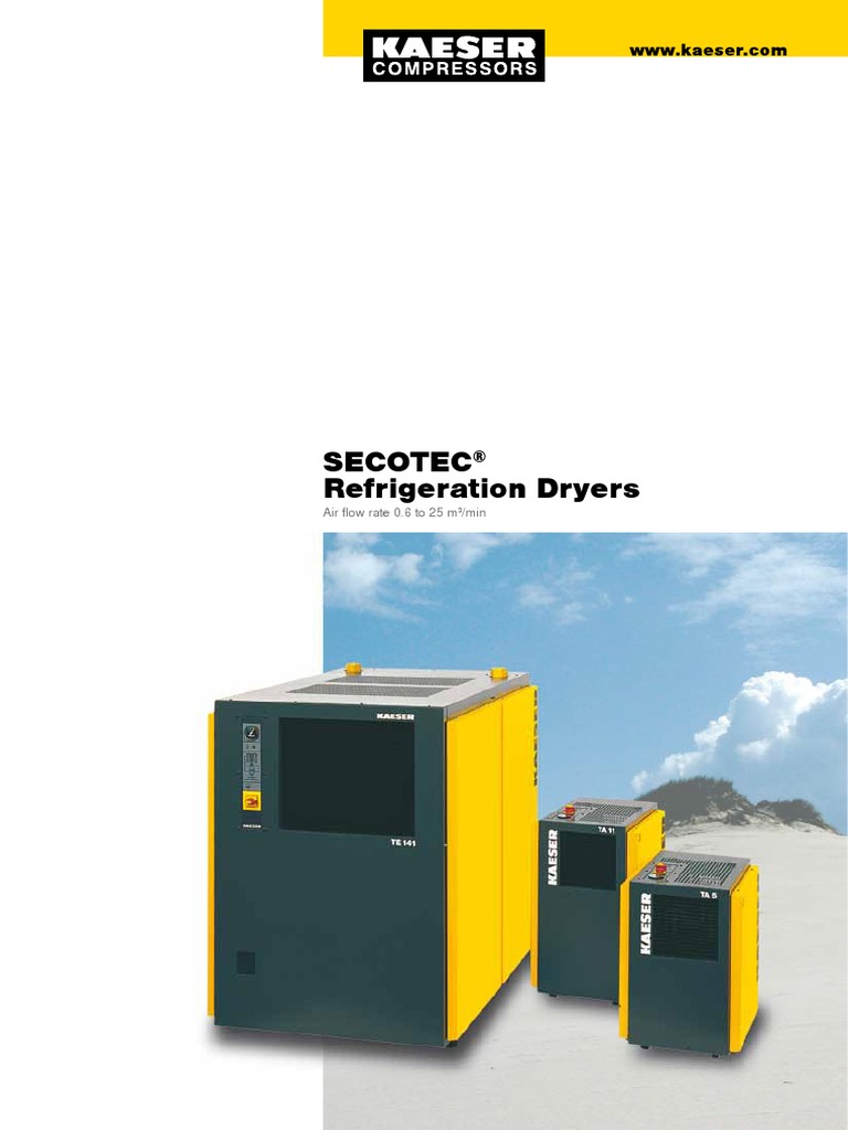 Secotec Refrigeration Dryers: Air Flow Rate 0.6 To 25 M /min | PDF ...