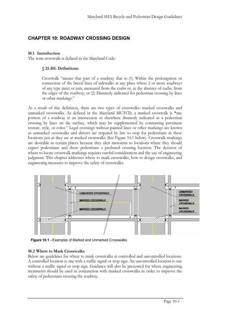 Chapter 10: Roadway Crossing Design: Figure 10.1 - Examples of Marked ...