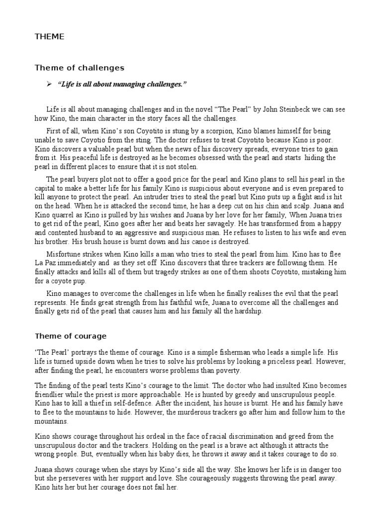 The Pearl Sample Q&A | PDF