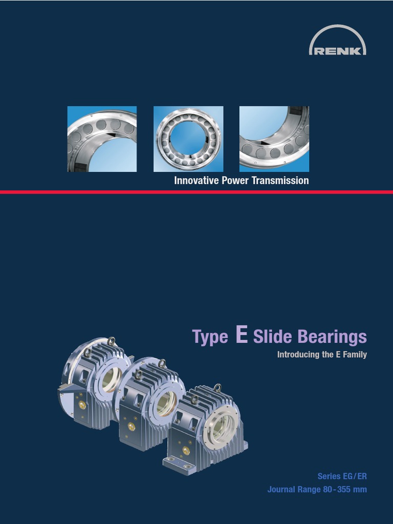 RENK Slide Bearings Type E-Series EG ER | PDF | Bearing (Mechanical ...