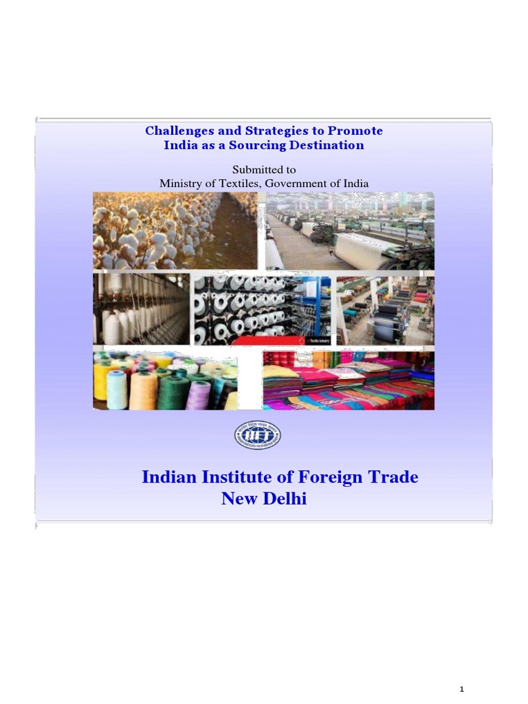 IIFT's - Textile Project Report 20th March PDF | PDF | Textiles | Cotton
