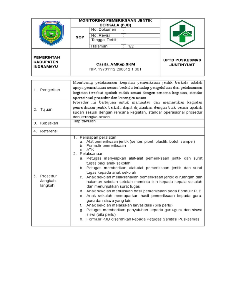 Sop Monitoring PJB | PDF