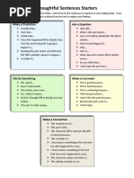 Opinion Text Sentence Starters Guide | PDF
