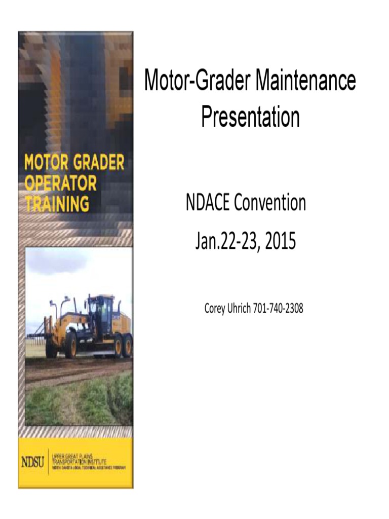 Motor Grater Maintenance | PDF | Road | Road Surface