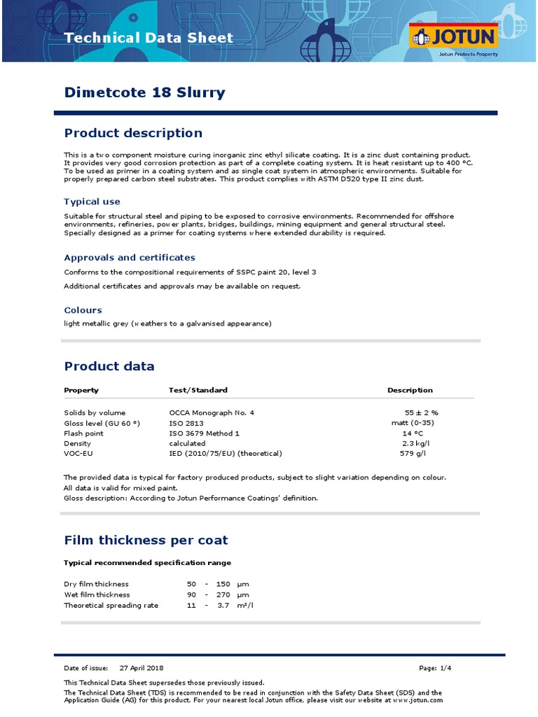 Dimetcote 15 Slurry | PDF | Corrosion | Paint