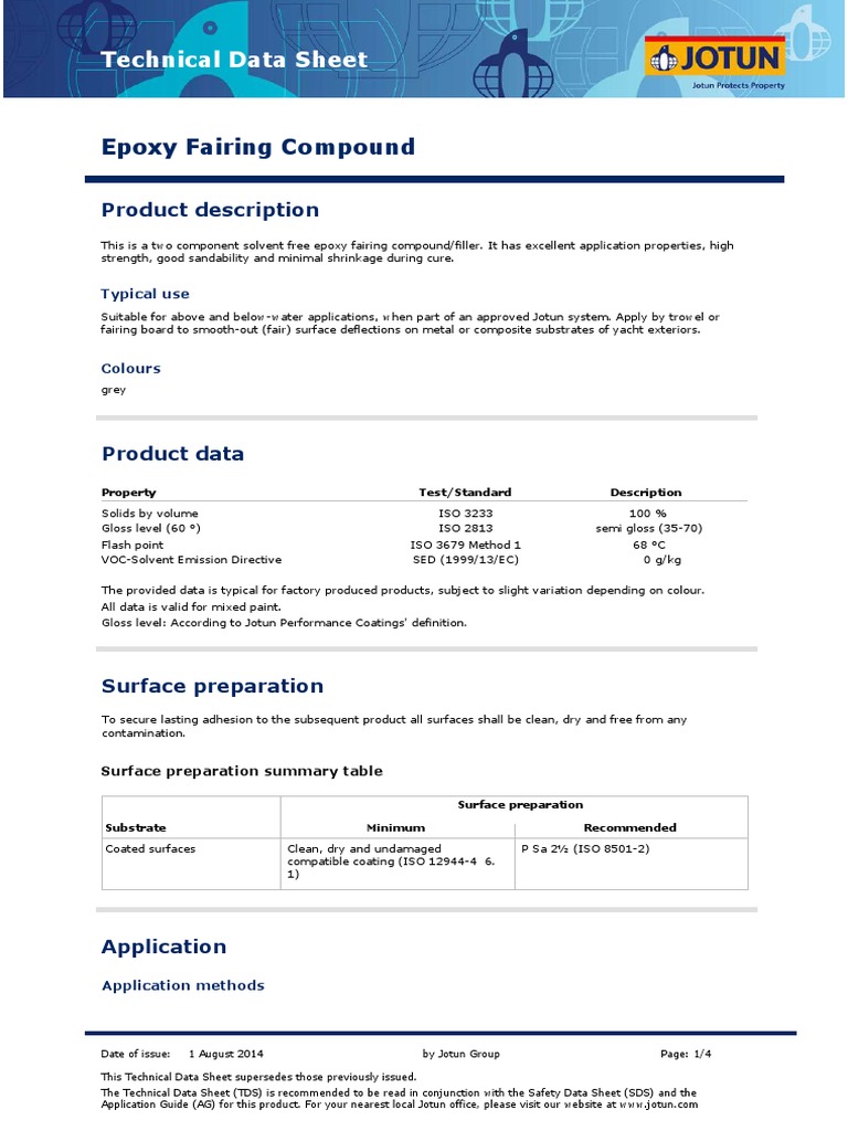 Epoxy Fairing Compound | Download Free PDF | Epoxy | Paint