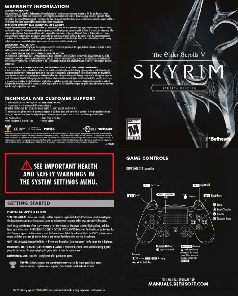 Manual Skyrim-Se Ps4 En-Us | PDF | Damages | Business